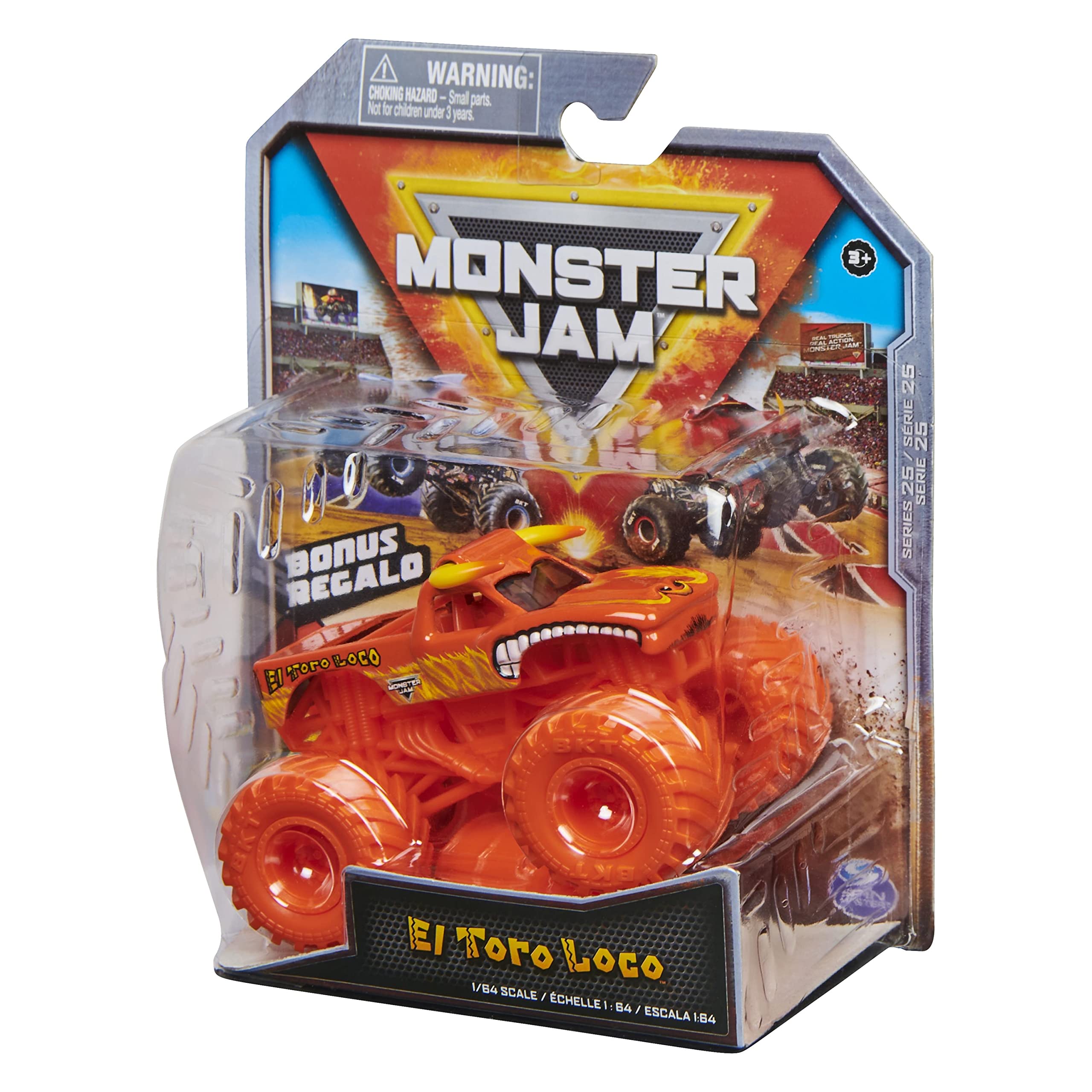 Monster Jam 2022 Spin Master 1:64 Diecast Truck with Bonus Accessory: Hyper Fueled El Toro Loco