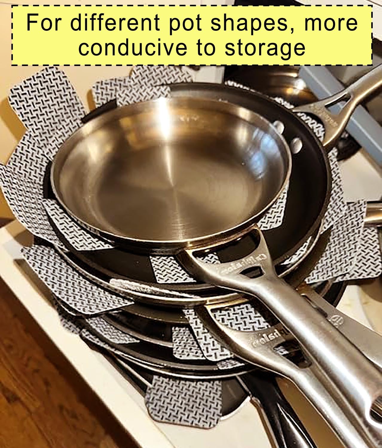 Pot and Pan Protectors 12 Pcs (10" 14" 15"), Pan Protectors for Stacking, Pots and Pans Dividers, Avoid Scratching Cookware Protectors