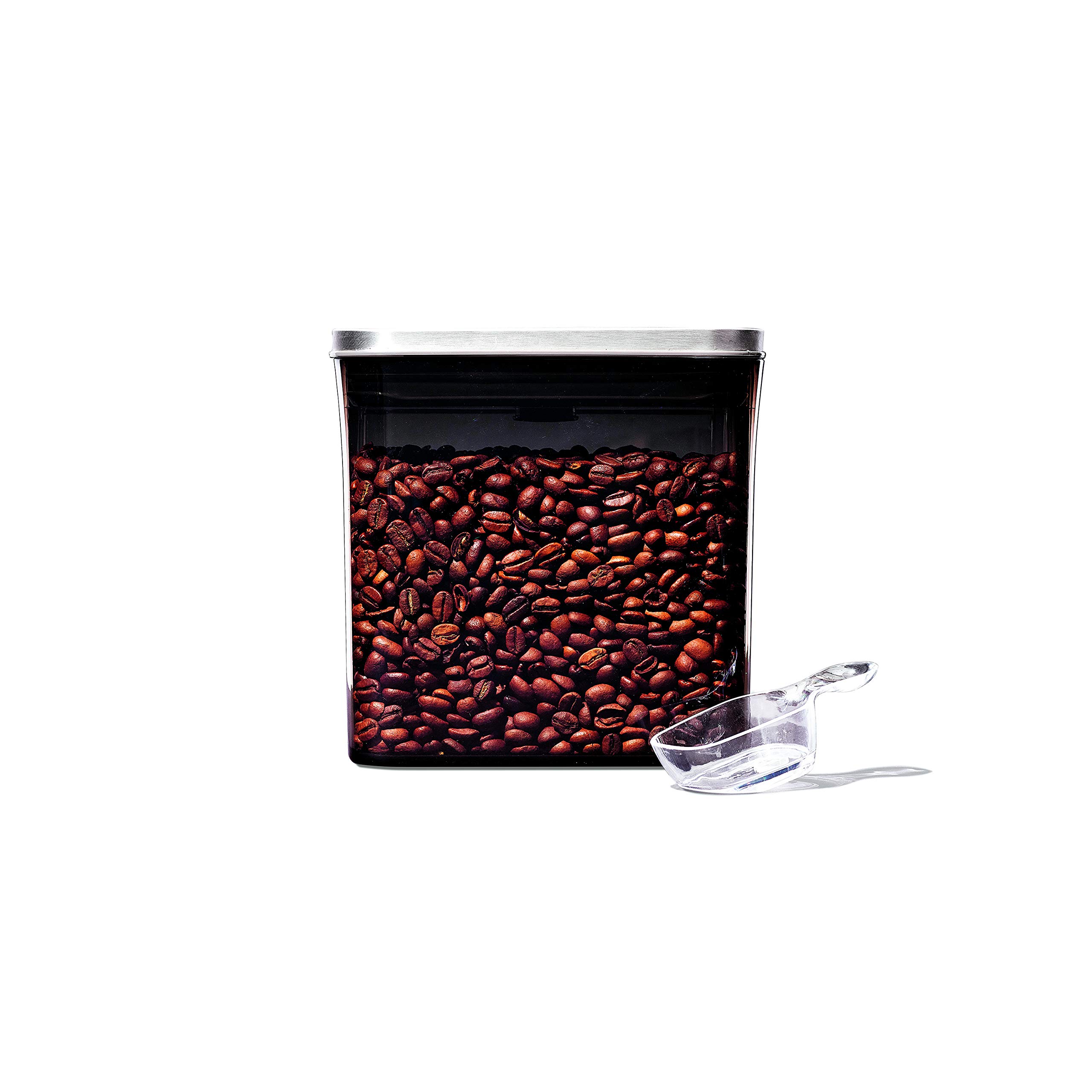 OXO Steel POP Coffee Container with Scoop (1.7 Qt) Good Grips POP Container (1.7 Qt) | Airtight Coffee and Food Storage