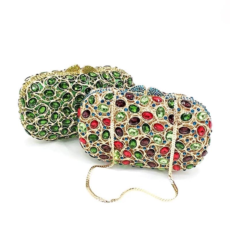 MJWDP Bridal Wedding Party Purses Purses Women Evening Party Wallet Diamonds Crystal Clutches (Color : D)