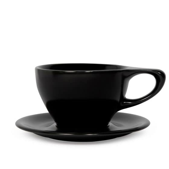 notNeutral LINO Porcelain Cup & Saucer (Black) (1, 12 oz)
