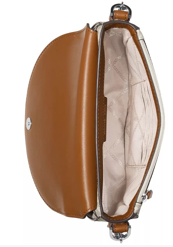 Michael Kors Jet Set Charm Saffiano Leather Crossbody Bag (Vanilla)