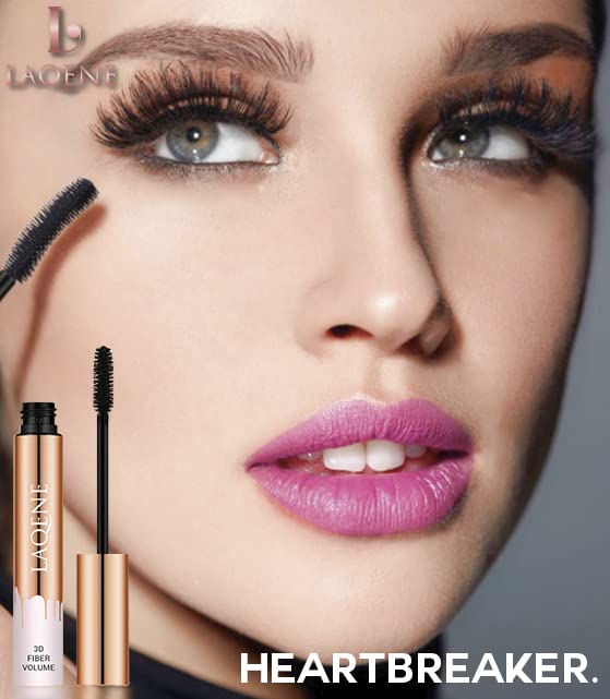 LAQENE Luxury Line: Mascara - Nourishing & Fabulous. Makes You Look Unforgettable. Smooth and Creamy Texture. Long Lasting Black Waterproof - Vegan And Cruelty Free.