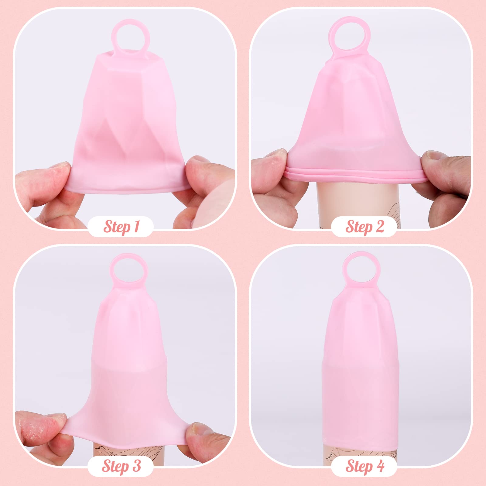 RHCOM 10Pack Reusable Accessory Elastic Silicone Sleeves for Standard and travel Sized Toiletries,Travel Bag and Carry-on Luggage. (Colour)