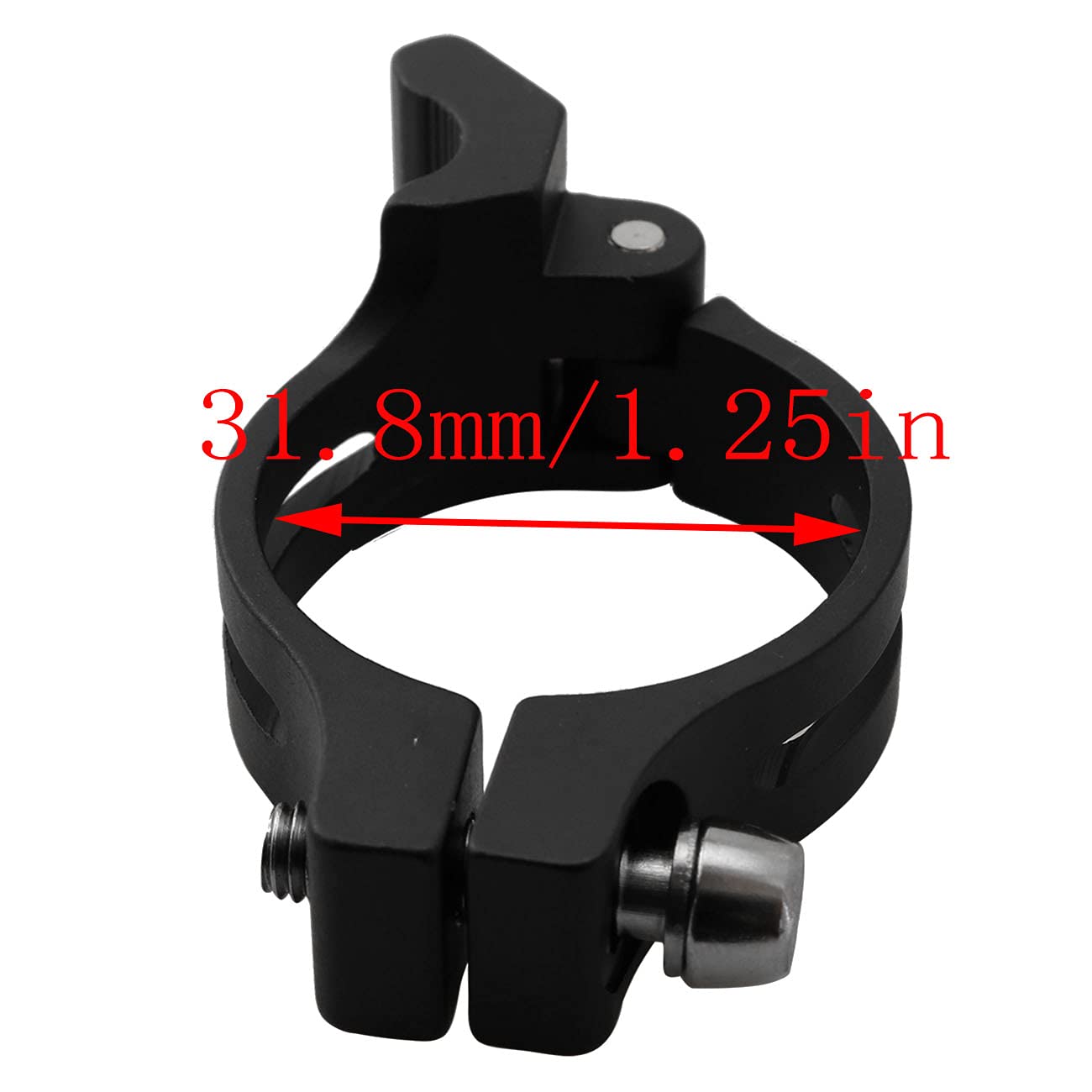 LQ Industrial Front Derailleur Clamp 31.8mm Black Aluminum Alloy Front Derailleur Adapter for Road Or Mountain Bike Bicycle Accessories