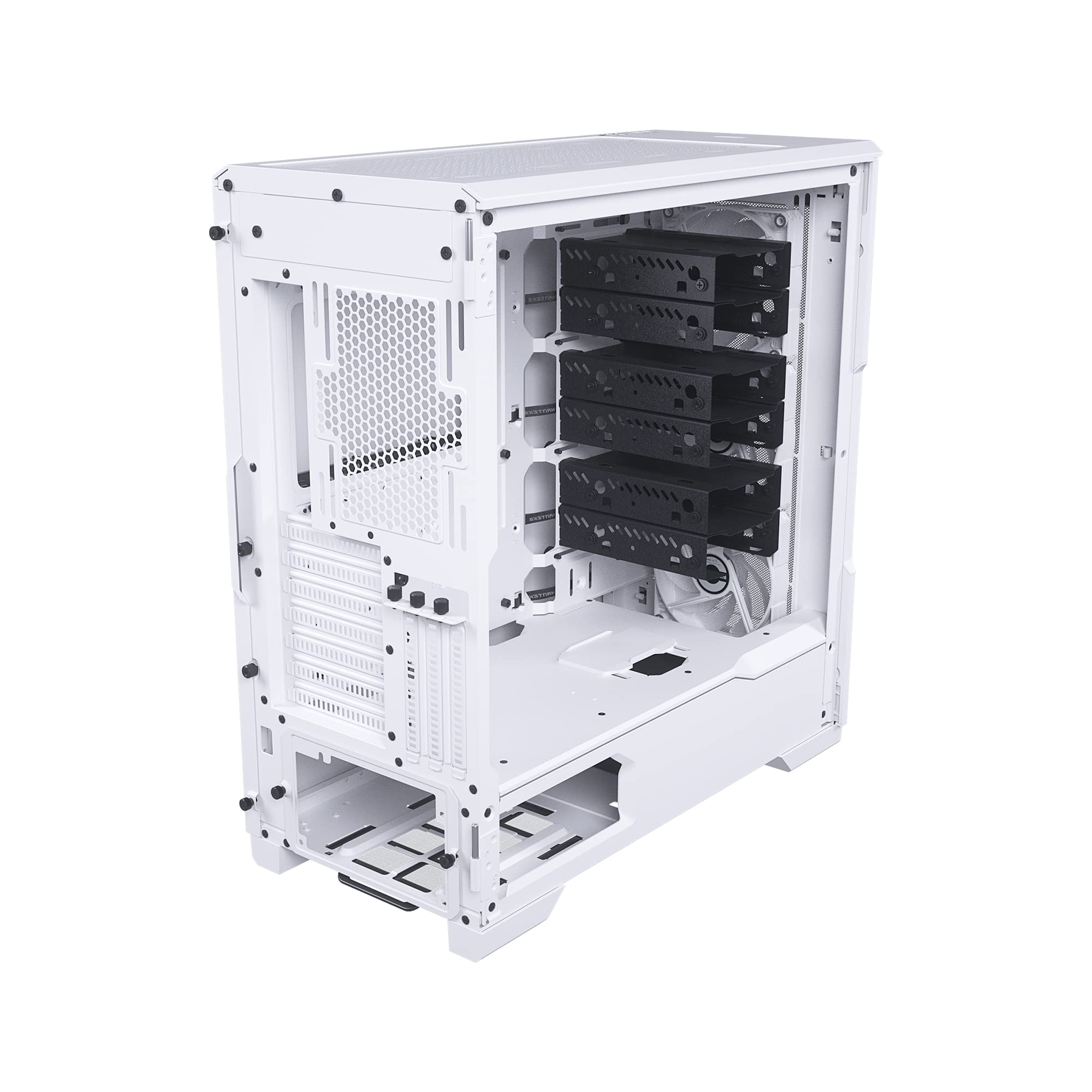 Phanteks (PH-EC500ATG_DMW01) Eclipse P500A high Airflow Full-Metal mesh Design, ATX Mid-Tower, Digital-RGB Lighting, 140mm D-RGB case Fans, Tempered Glass, Dual System Capable, Matte White