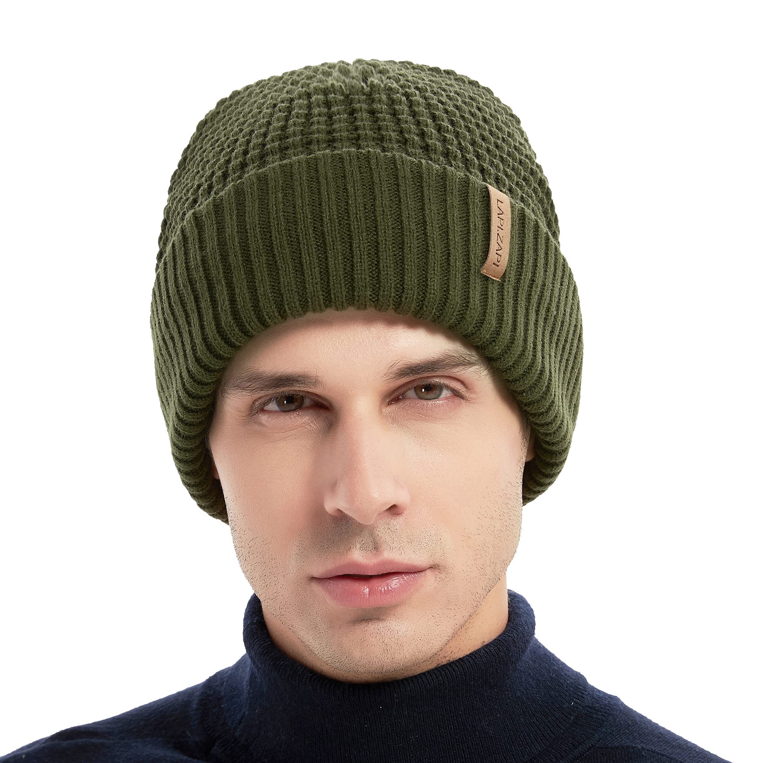 LAPI.ZAPI Winter Hat for Men Fleece Lined Skull Cap Cuff Beanie Outdoor Women Sports Cap