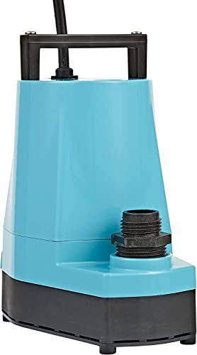 Little Giant 5-MSP 115-Volt, 1/6 HP, 1500 GPH, Aluminum Manual Hydroponics Pump, 10-Ft. Cord, Blue, 505711