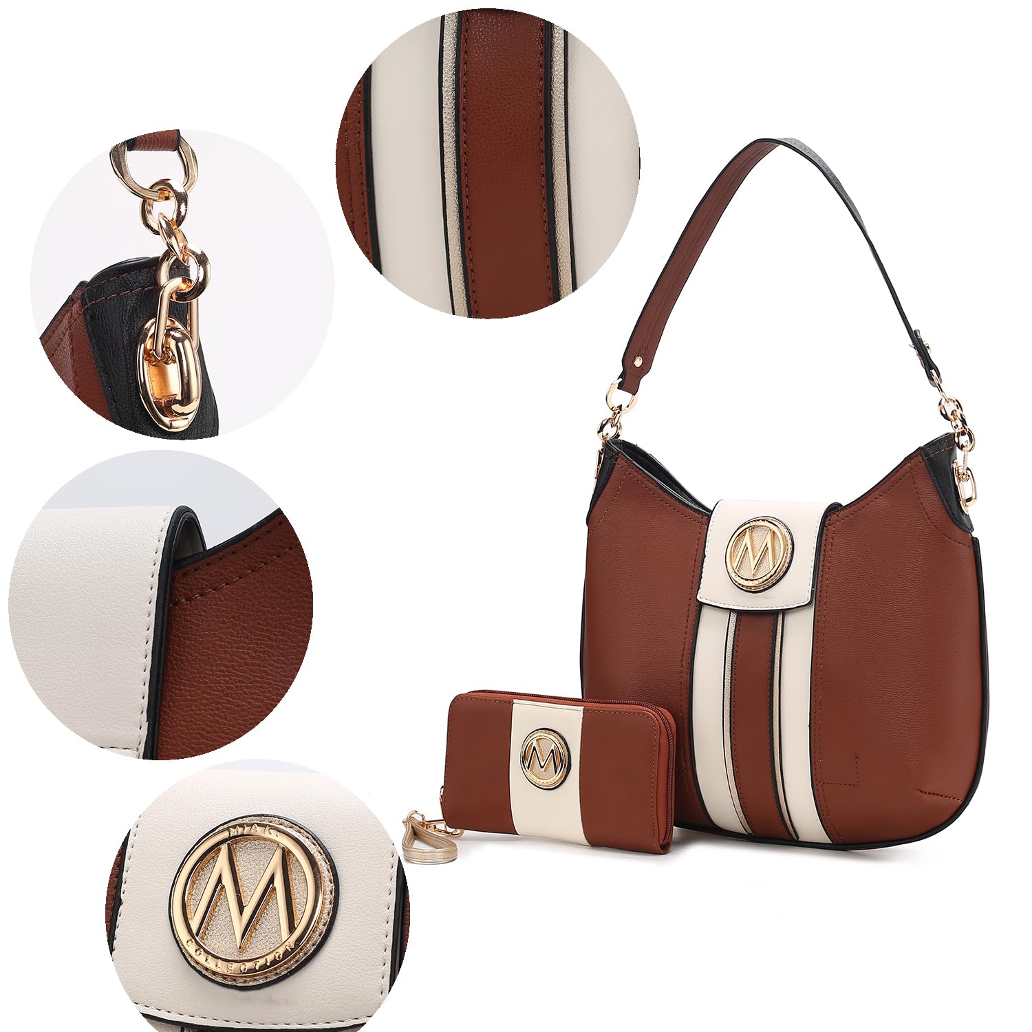 MKF Collection Shoulder Bag for Women, Handbag Purse Top-Handle Satchel Bag