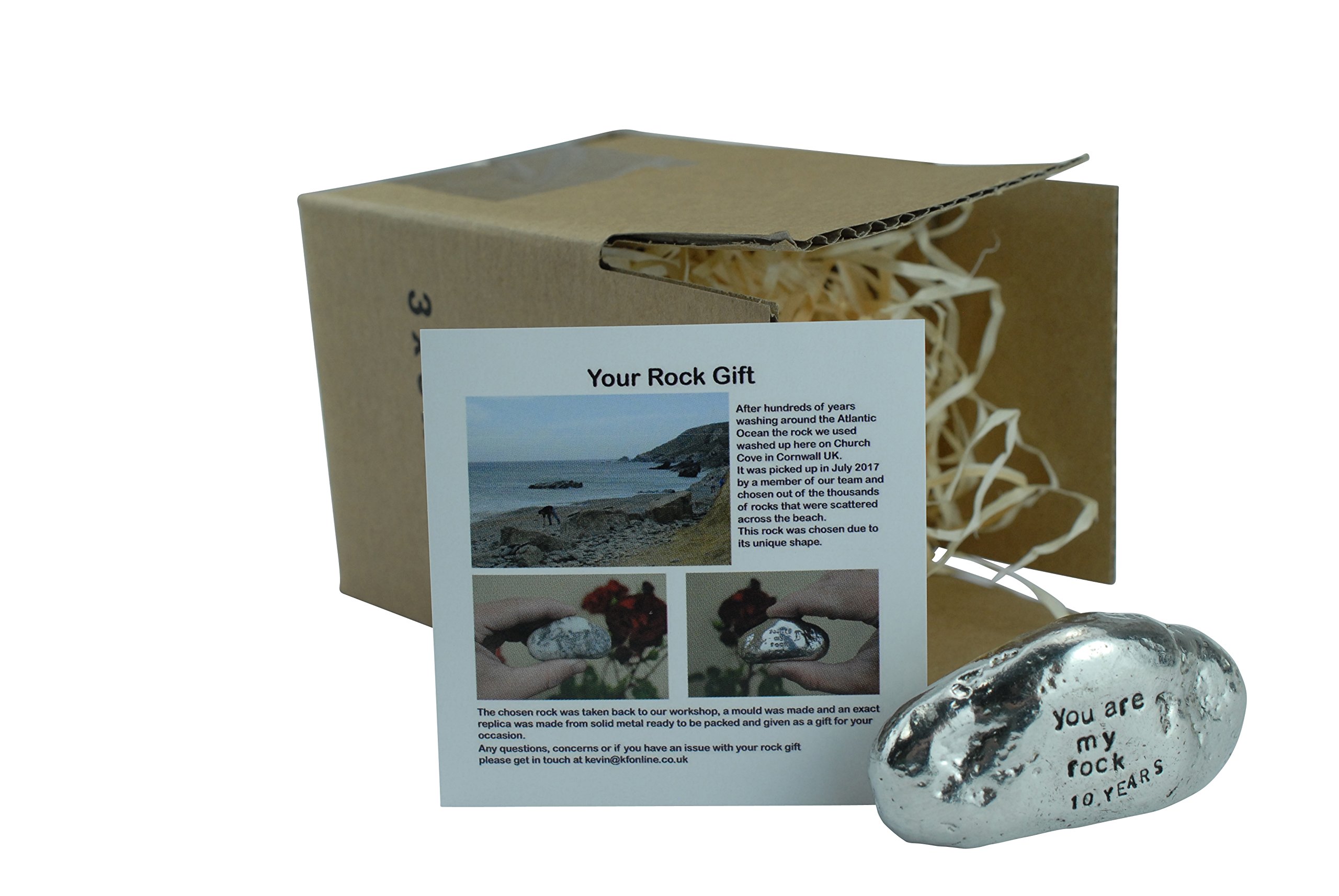 Pirantin 10th Anniversary 100% Tin You are My Rock Gift Idea - Solid Metal Heavy Rock Gift for 10 Year Anniversary