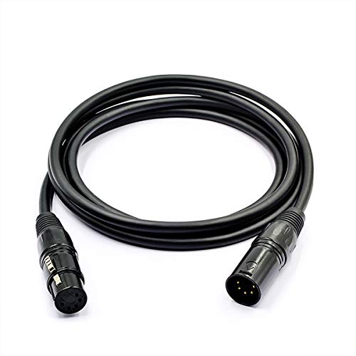 HOSONGIN 5 PIN XLR DMX Cable Adapter 5 Feet, DMX512 5PIN DMX Female to Male 5-PIN DMX Cable