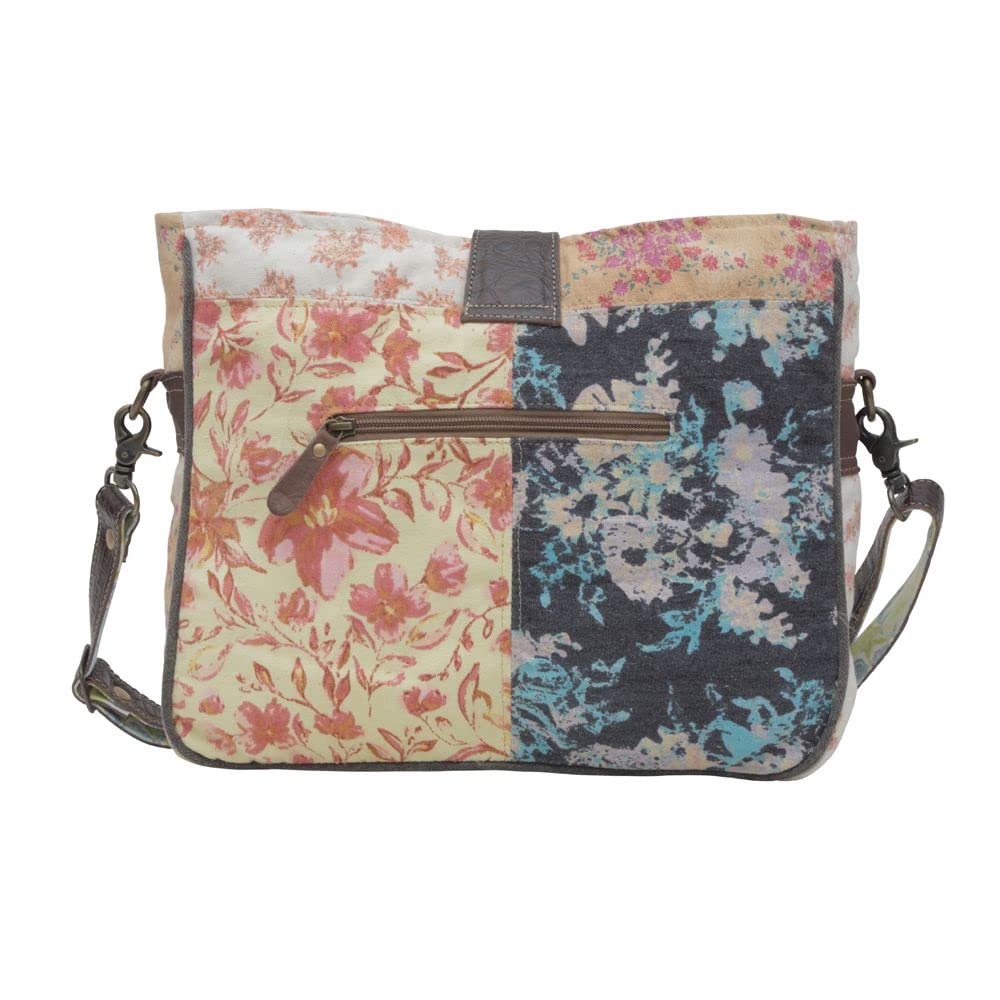 Myra Bag Western Leather Shoulder Bag for Women - Upcycled Canvas Crossbody Bag Le Fleur