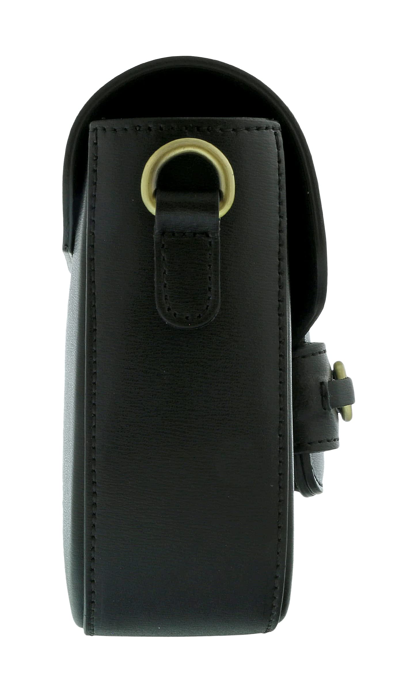 Pierre Cardin Black Leather Medium Vintage Classic Square Shoulder Bag for womens