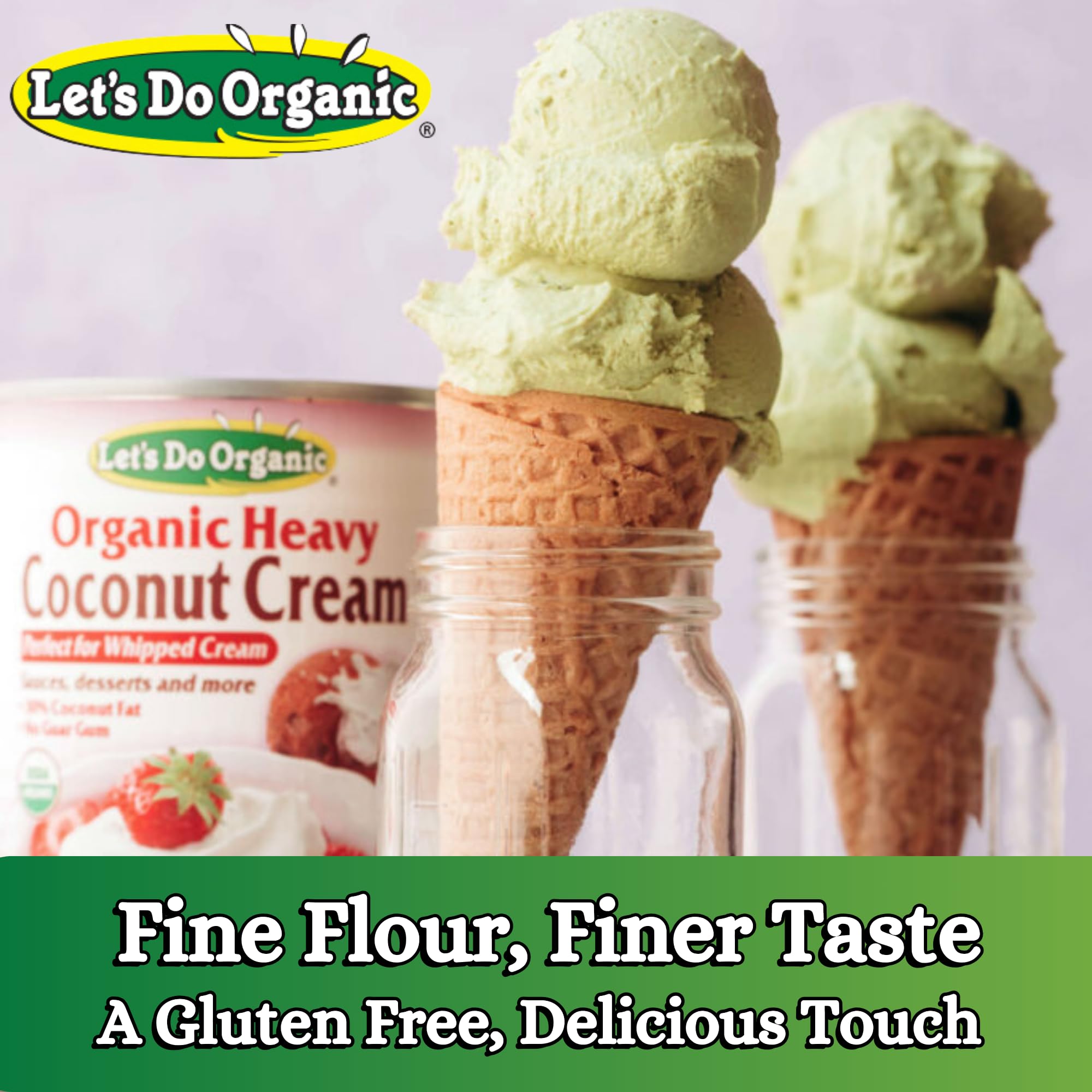 Let's Do Organic Heavy Coconut Cream β Canned Coconut Cream, Whipped Cream, Heavy Cream, No Guar Gum, Dairy Free, USDA Organic β 13.5 Fl Oz