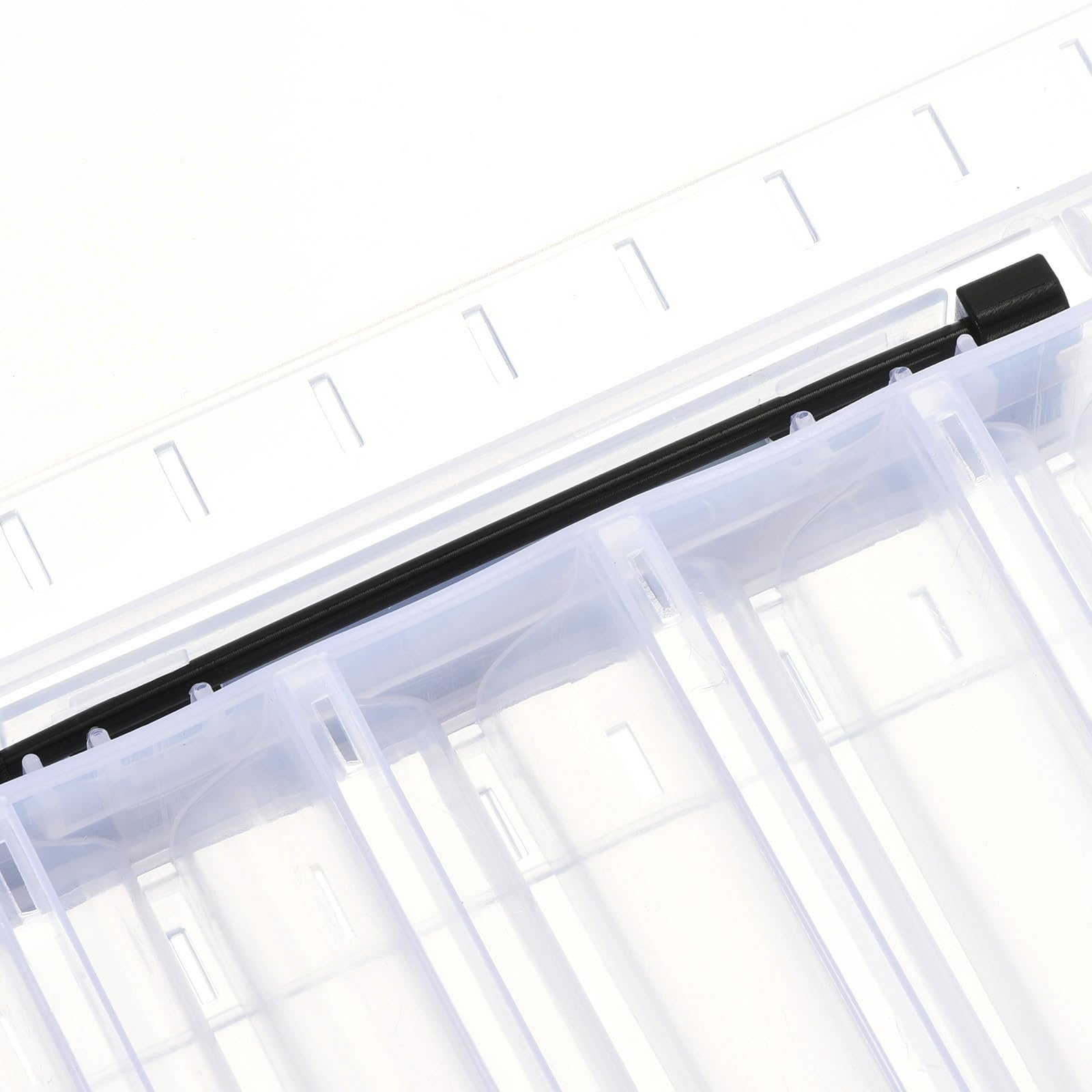 PATIKIL Double Side Fishing Lure Storage Box Large Plastic Fish Tackle Container Organizer, Clear White