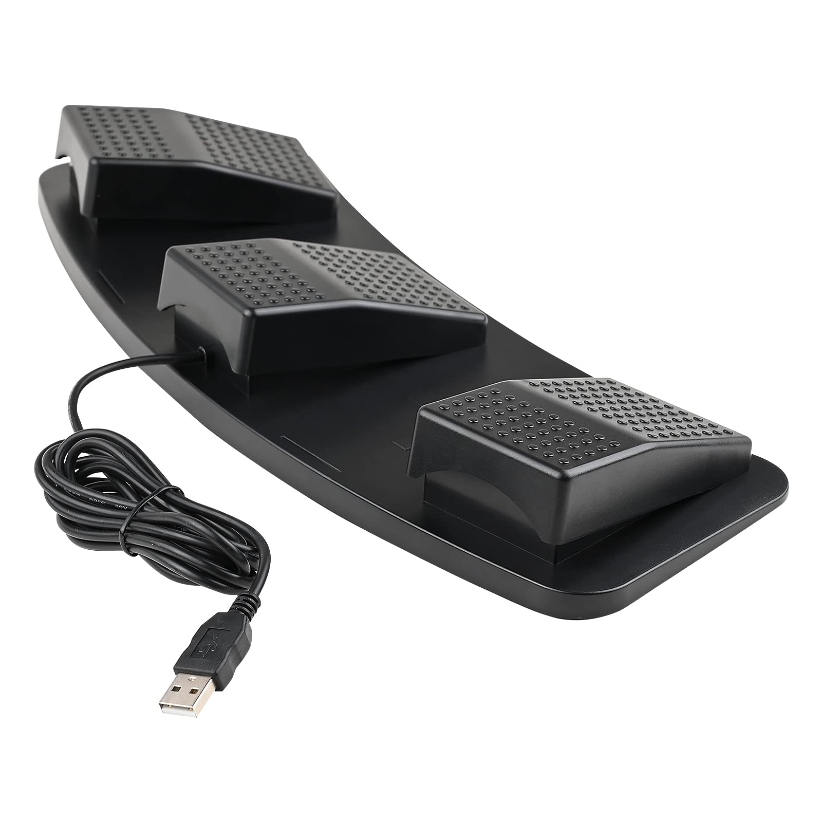 Powboro USB Foot Pedal PC Triple 3 Keys Foot Control Switch Keyboard HID Programmable Shortcut Hotkey Mouse Action for Video Game Discord