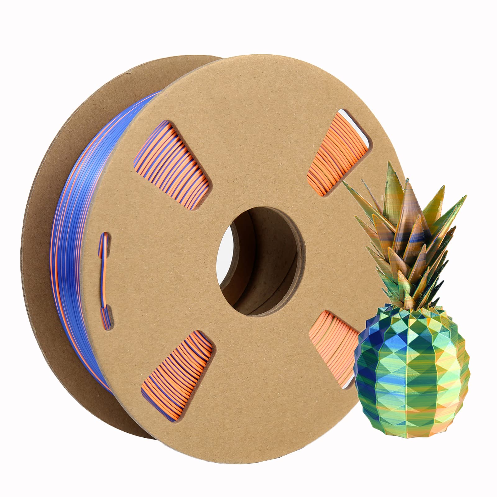 Nswern Silk Magic PLA 3D Printer Filament, Tri-Color Silk Shiny Filament Color Change Material 1.75mm +/- 0.02mm,1 kg/Cardboard Spool
