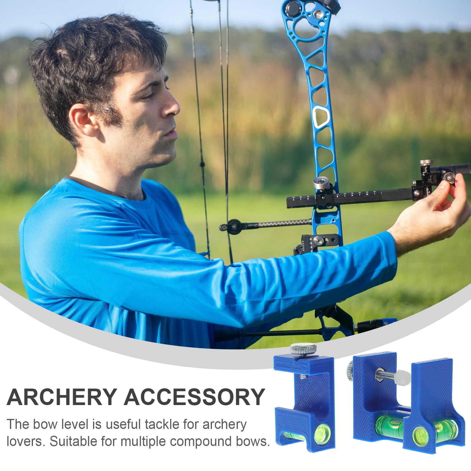 LIOOBO Archery Tuning Level Combo Tool Archery Accessory Professional Positioner Convenient Positioner Portable Leveler Accessory Bow String Level Kit Bow String Level Kit