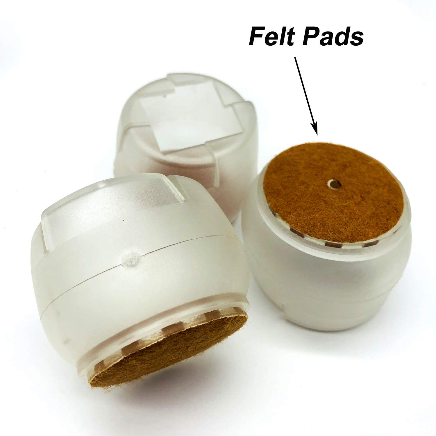 Maydahui 16PCS Round Chair Leg Floor Protectors Furniture Silicon Table Feet Covers Prevents Scratches Glides Caps Cups Fit 1-4/5 to 2 Inch (45-50mm)