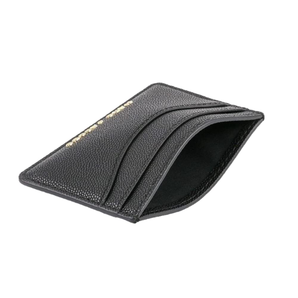Marc Jacobs M0016997 Black With Gold Hardware Daily Card Women's Pebbled Leather Case