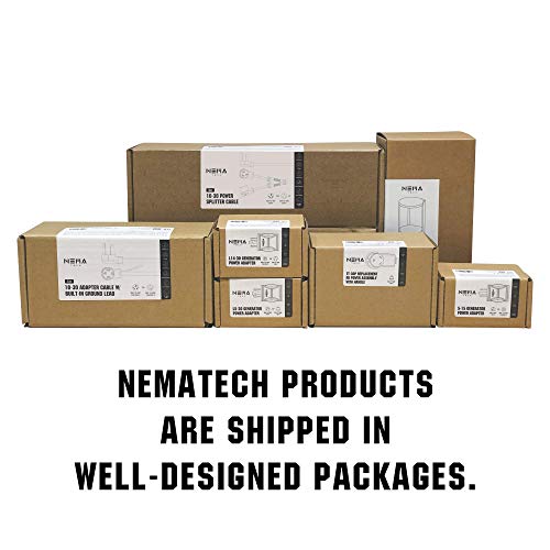 NemaTech NEMA L14-30P Male to TT-30R Female 30 Amp 4-Prong Compact Locking Generator to RV Transfer Switch Inlet Box Adapter