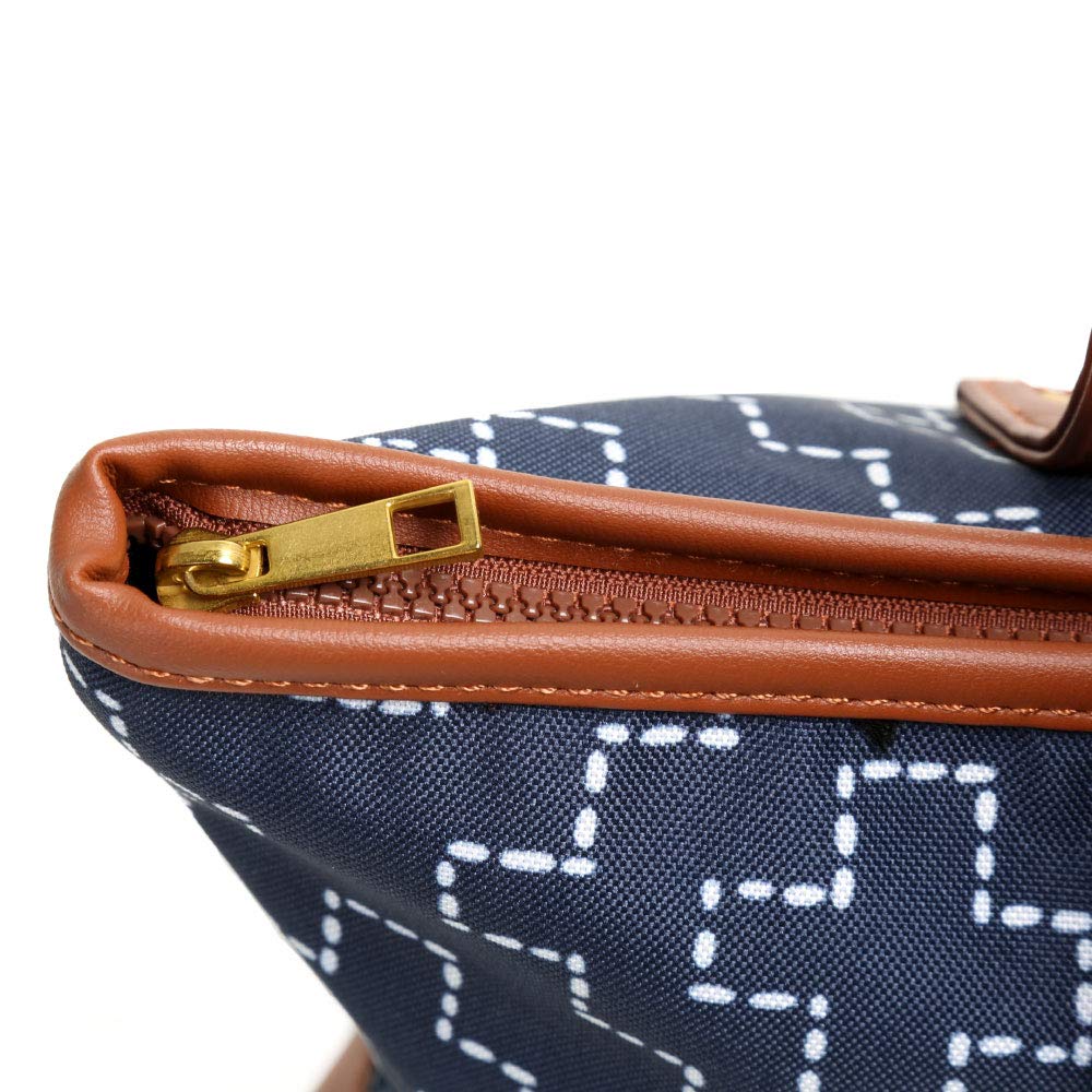 Jadyn Liliana Tote, Women's Purse & Shoulder Bag with Vegan Leather Accents (Sashiko)