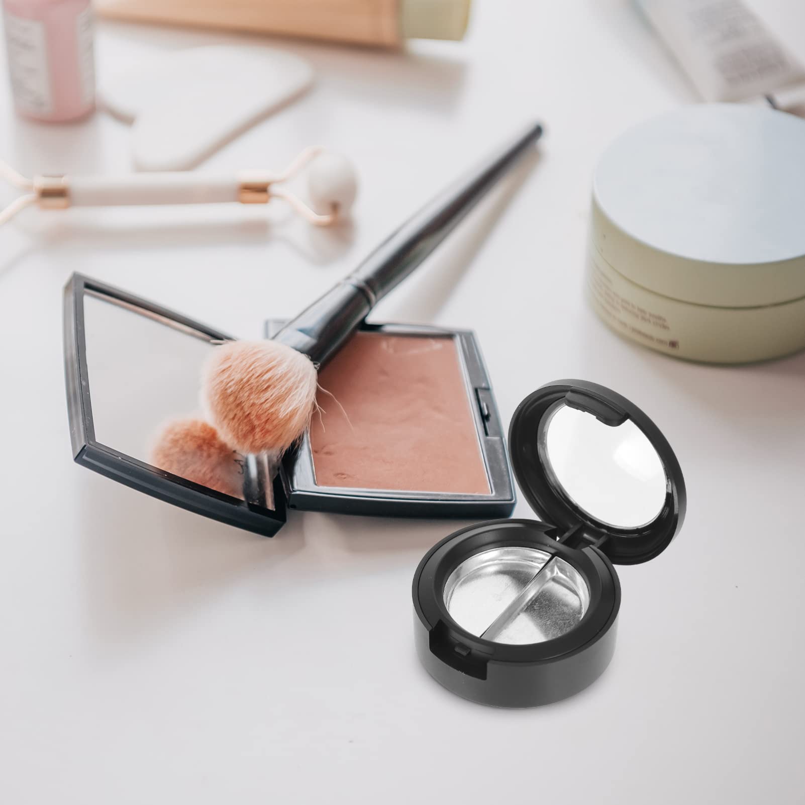 KALLORY 6pcs Empty Magnetic Eyeshadow Palette, Small Makeup Palette Lipstick Compact Containers Cosmetic Sample Storage Cases Magnetic Pallete for Makeup