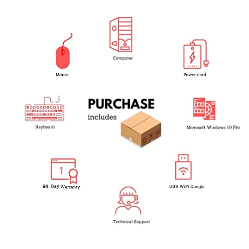 Lenovo Business Desktop Computer, Intel Quad Core i7-2600, 16GB RAM, 2TB HDD, DVD-RW, Keyboard, Mouse, WiFi, Windows 10 Pro (Renewed)