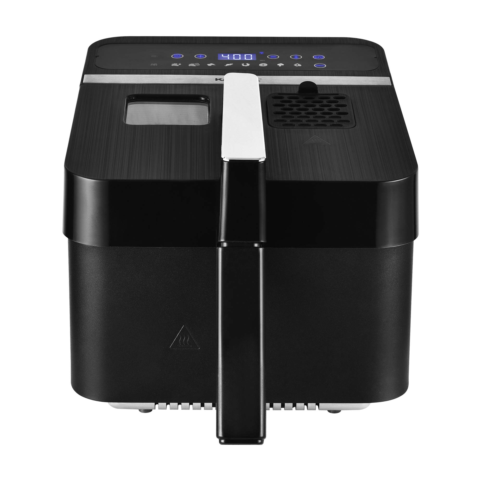 Kalorik FT 45418 BK 2-in-1 Digital Air and Deep Fryer, Black, LED Display Features Easy-to-use Digital Controls with 8 Cooking Presets, 3-Quart Basket Yields 3 to 4 Servings, Detachable Power Cord