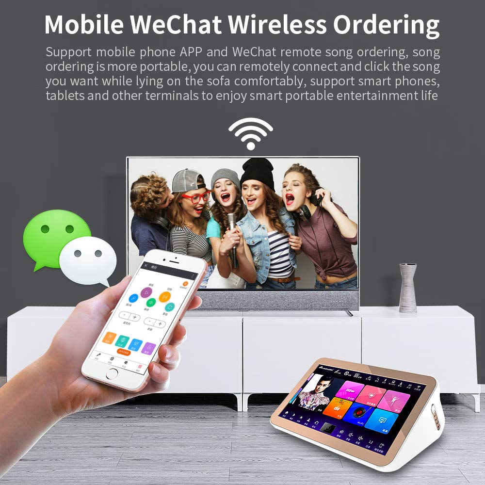 InAndOn V5 Smart Karaoke Player [6T ],Capacitive Touch Screen， Desktop Type, Easy to Carry, 15.6 inches, Cloud Song Update, Android, English, Traditional Chinese, 110Vsupport.