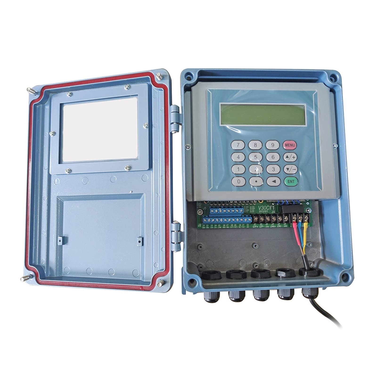 QYTEC Hose Timer TDS-100F Water Flowmeter with M2 (DN50~DN700mm, 0-160℃) Transducer Sensor Handheld Digital Liquid Ultrasonic Flow Meter Water Timer