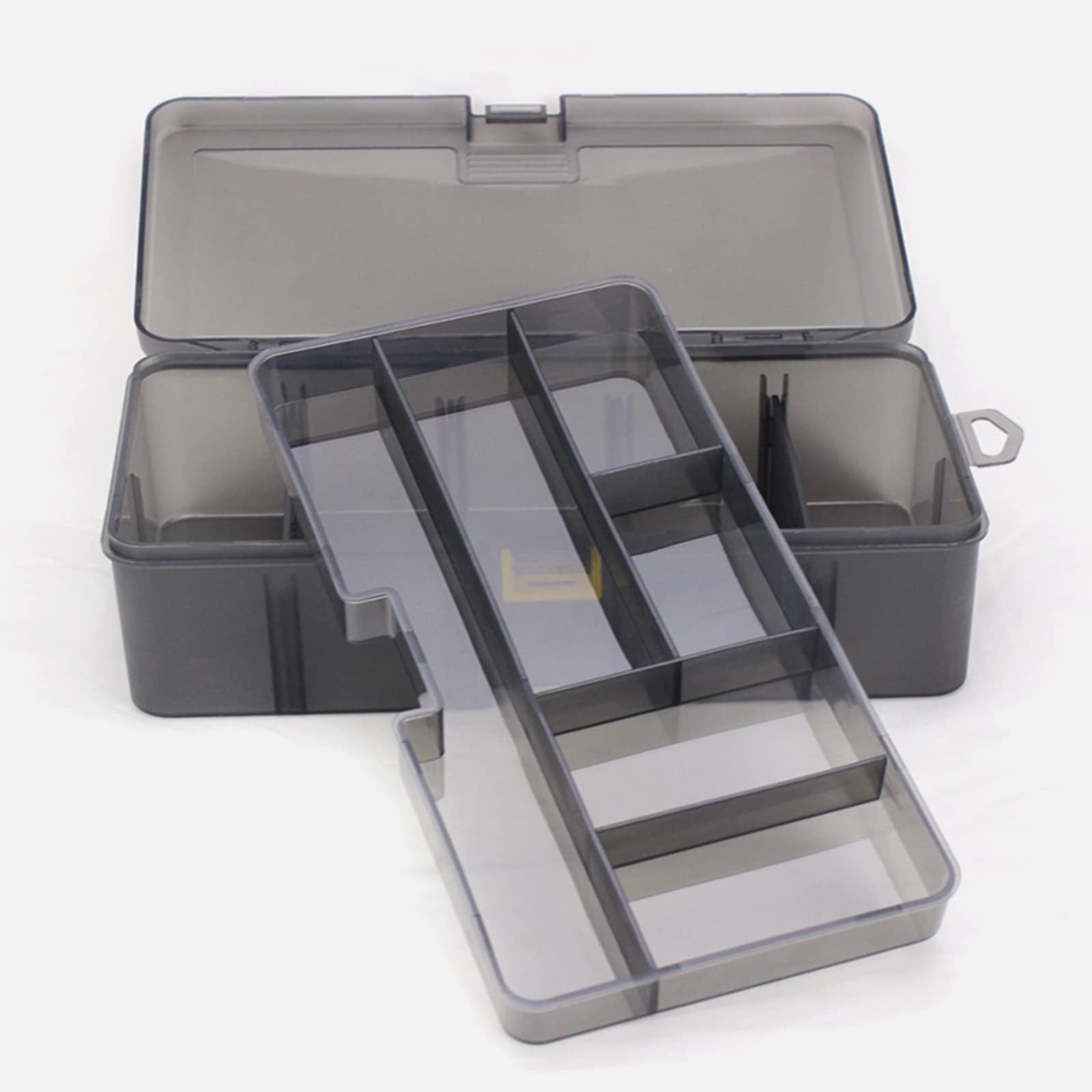 NAKOBE Fishing Tackle Box Double-Layer Sub-Box Pp Material Bait Accessories Tool Box Plastic Box Fishing Gear Tackle Box Organizers and Storage