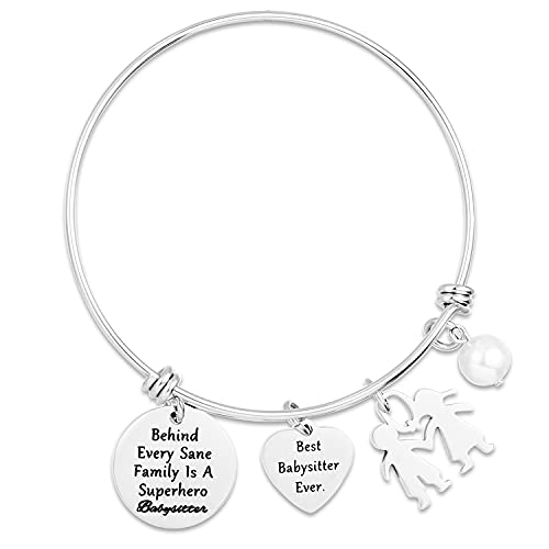 Kivosliviz Babysitter Gifts Bracelet for Women Female Best Babysitter Gift Ideas for Nanny or Caregiver Bracelets Jewelry Babysitters Bracelet