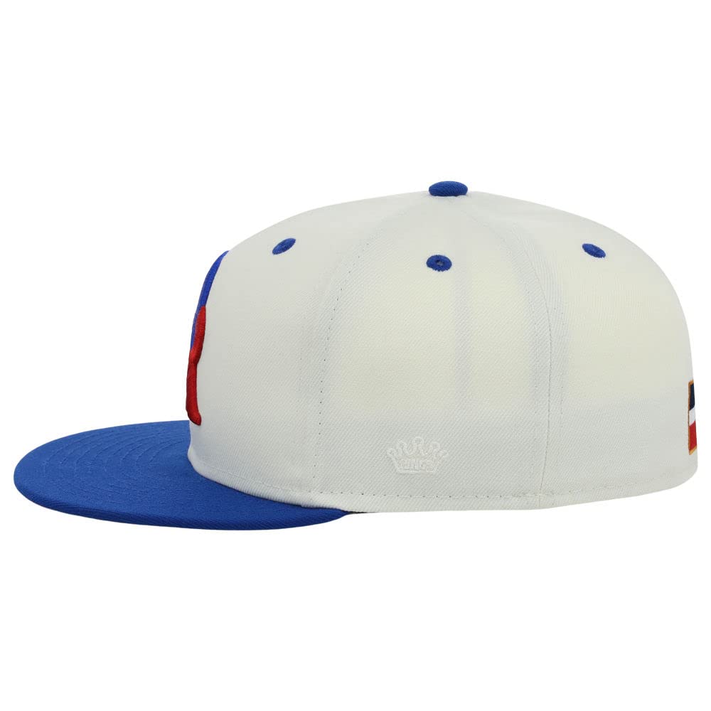 Rings & Crwns Dominican Republic Country Pride Logo Fitted Flat Bill Cap silv/RBL