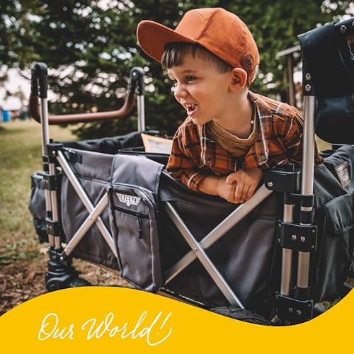 Keenz 7S 2.0 Stroller Wagon - Foldable, Double Stroller for Infant and Toddler, Safe Kids, with Sun Protection and 5-Point Harness, Ideal for Trips, Beach, Park - Fully Loaded with Accessories