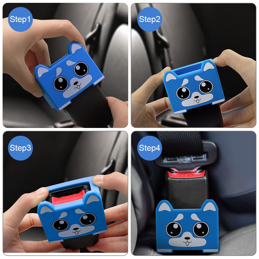 Morlike Silicone Booster Belt Belt Buckle Holder (Animal-BLUE2)