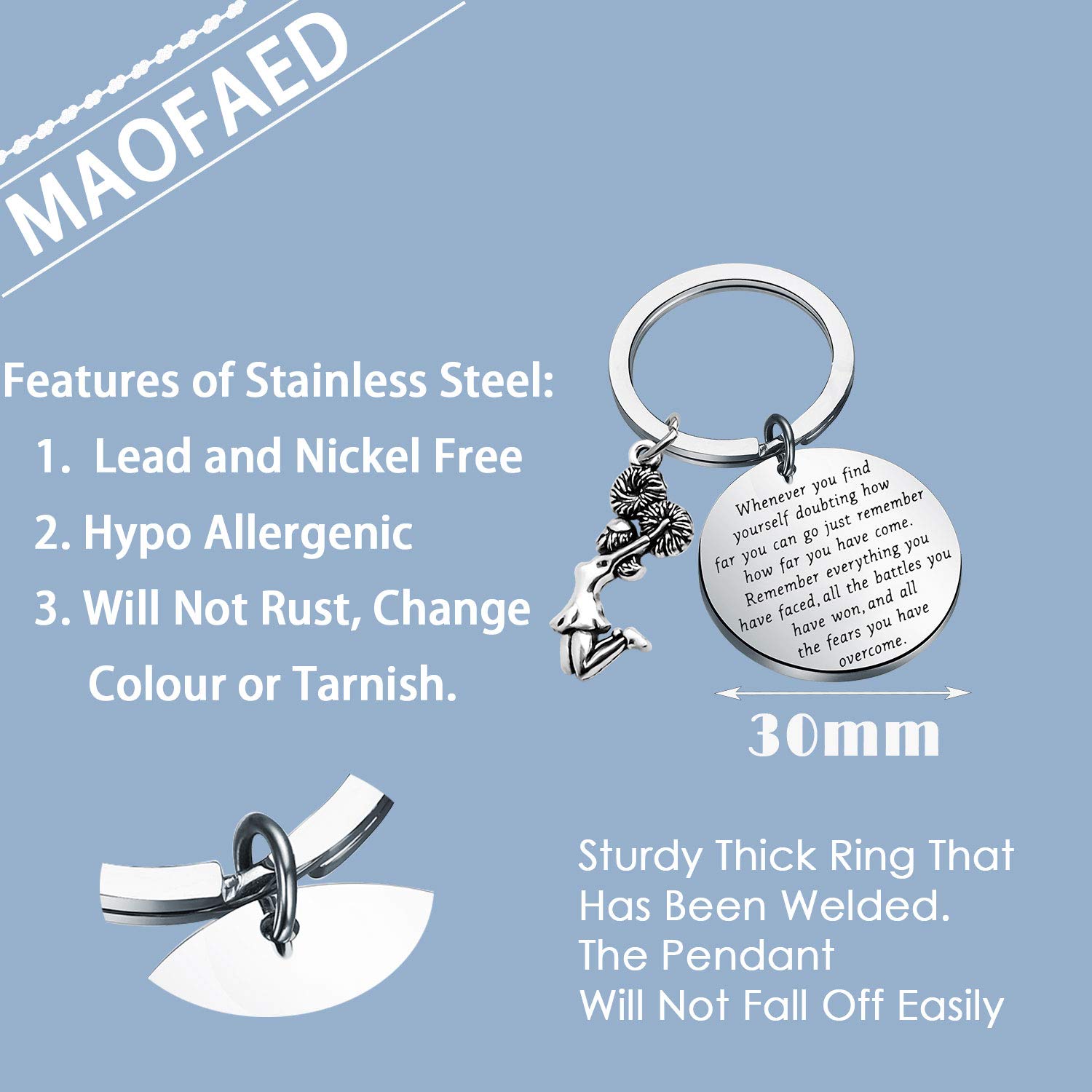 MAOFAED Cheer Gift Cheer Keychain Cheer Leader Gift Inspirational Gift Cheer Mom Gift Team Gift Graduation Gift (whenever cheer)