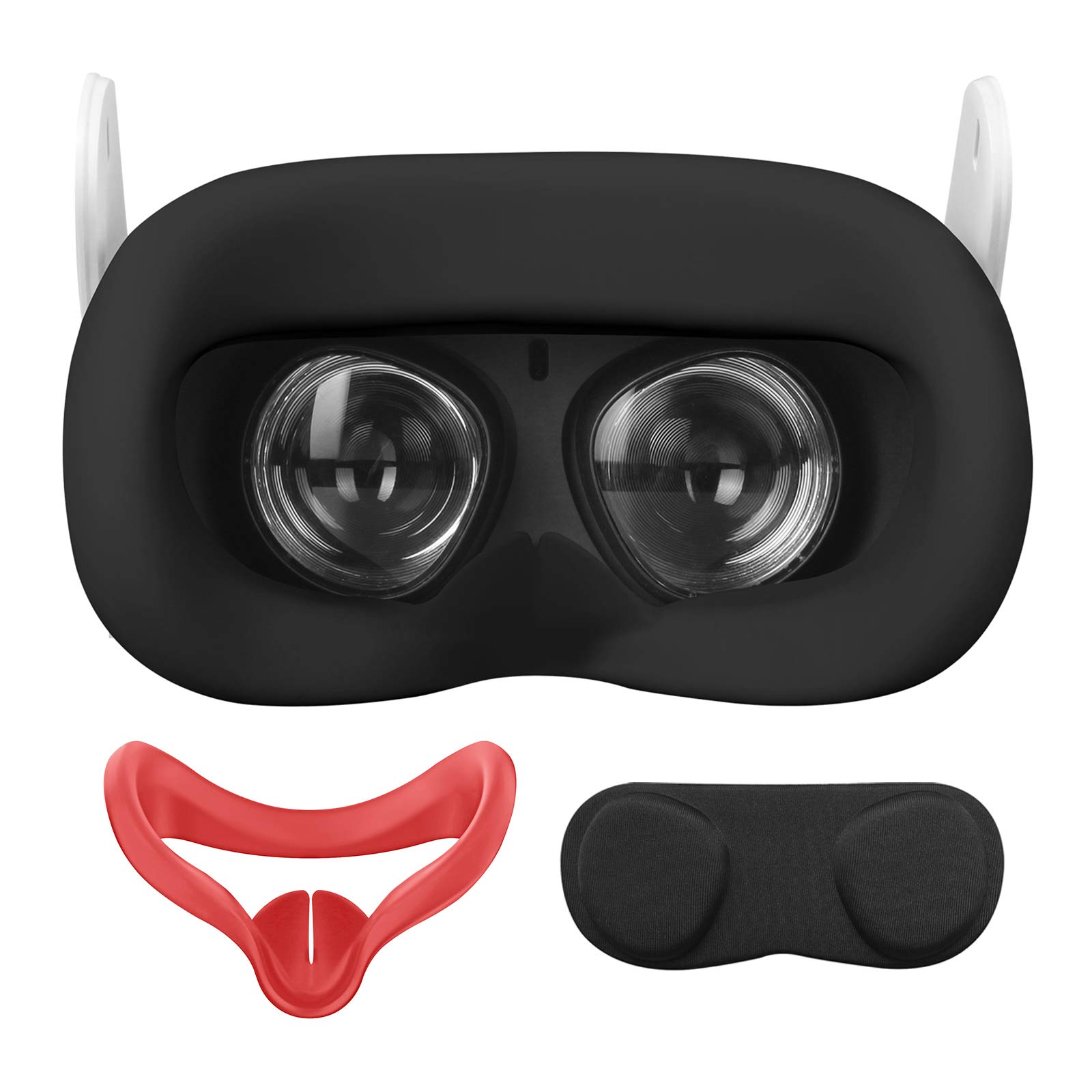 MASiKEN Oculus Quest 2 Carry Case Gray with Meta Quest 2 Face Cover, Lens Spacer, Oculus Quest 2 Accessories Set