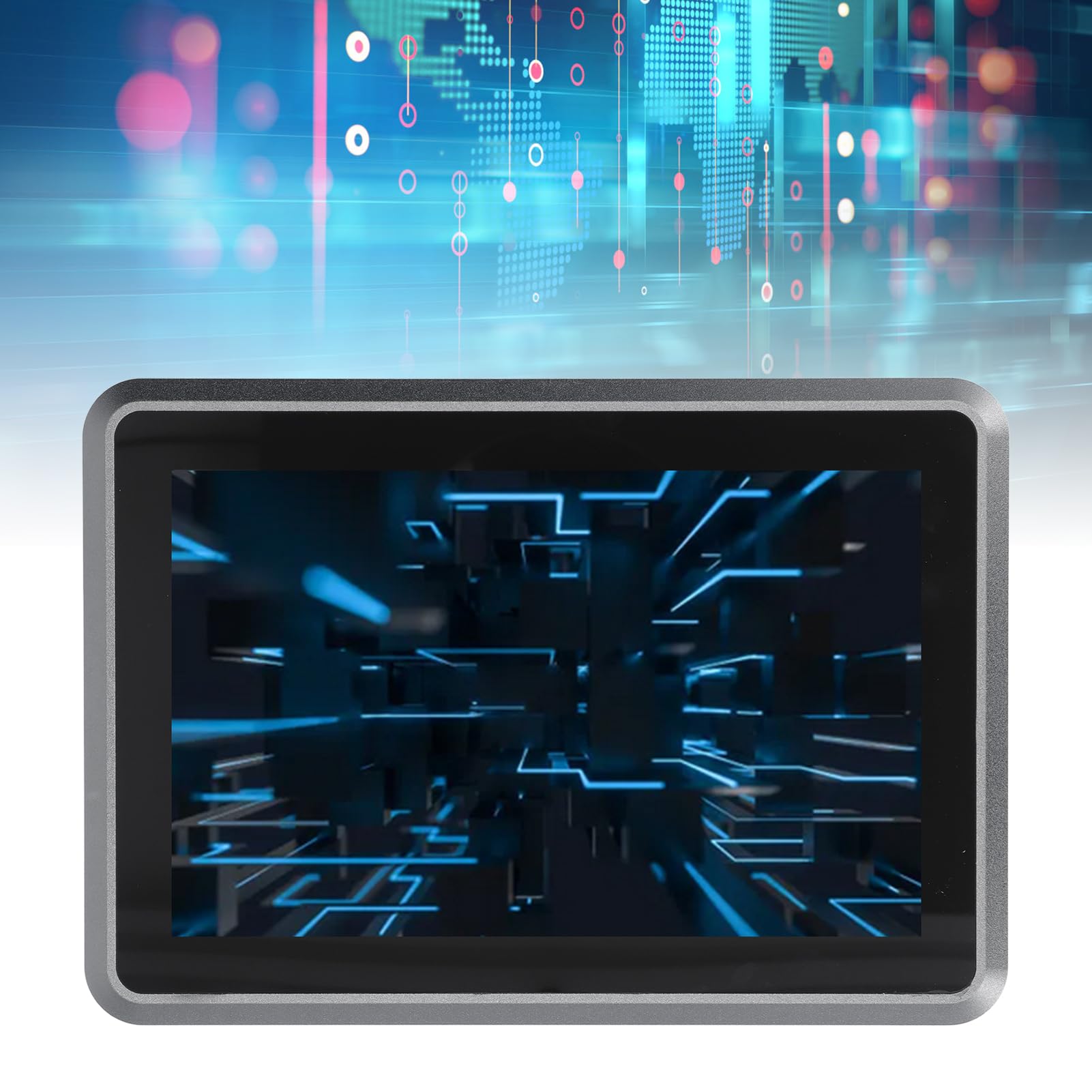 Industrial Tablet PC, Dustproof Rugged Touchscreen Tablet Sensitive Quiet Efficient Heat Dissipation Accurate Touch 100β240V for Industrial Automation (US Plug)