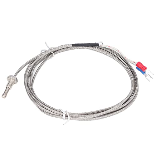 Screw Probe Temperature Sensor J Type Thermocouple 2 Meters Cable Temperature Range: 0~750℃ WRNJ-M6