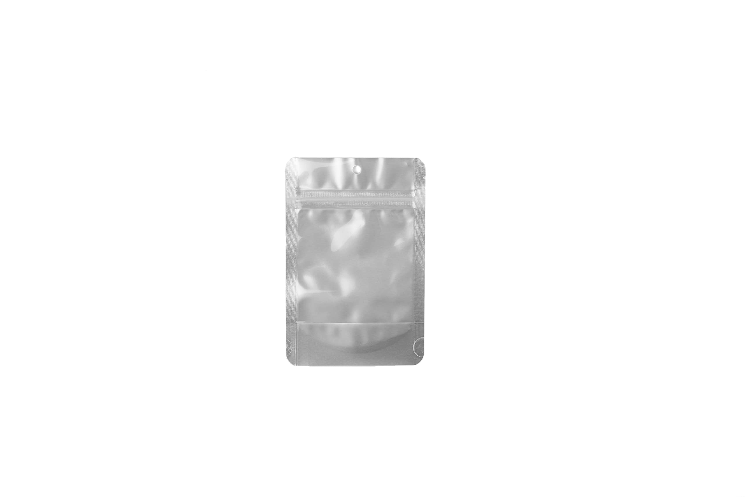 PackFreshUSA: 5 MIL Silver/Clear Stand Up Pouch Bags - Professional Flexible Packaging - Resealable - Seal-Top - Heat-Sealable - Hang Hole - Tear Notch -Medium 5x8.5x3 - 100 Pack