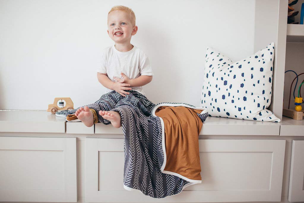 Large Premium Knit Baby 3 Layer Stretchy Quilt Blanket Canyon by Copper Pearl