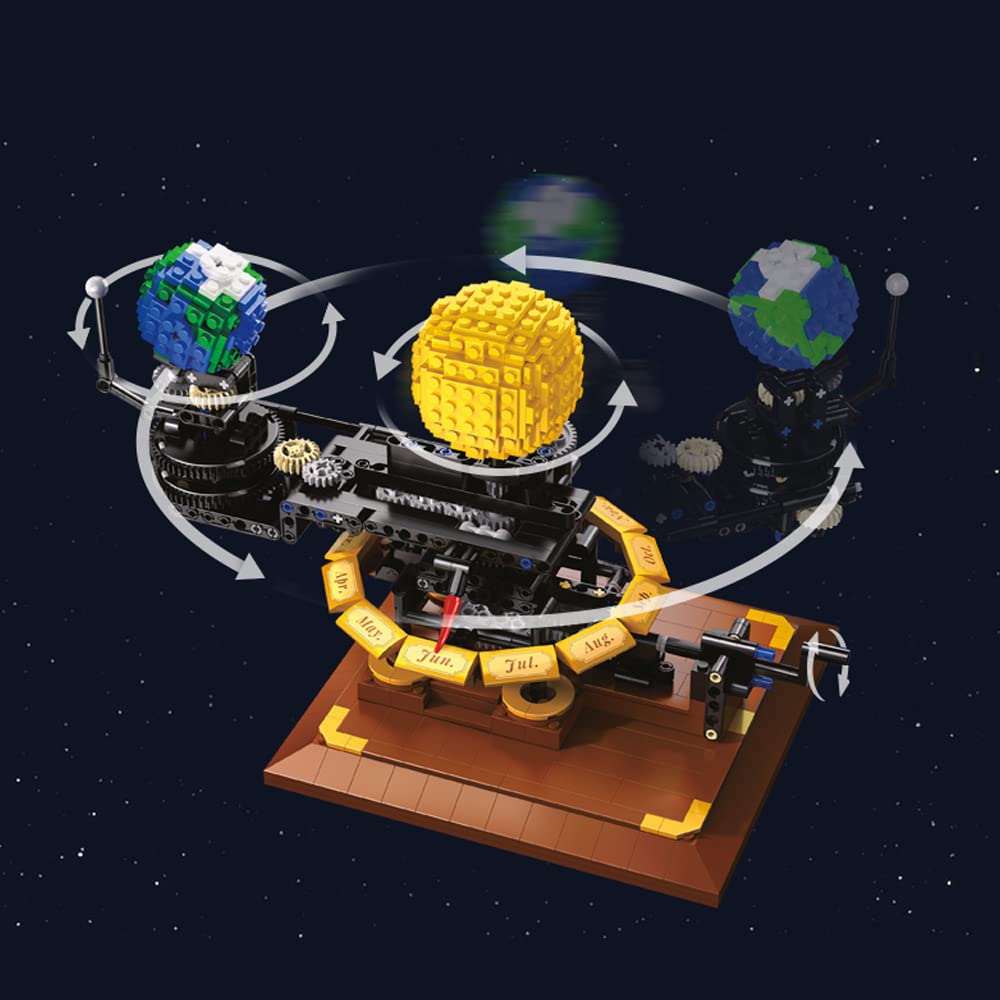 MISINI Solar Systm Building Kit,865/pcs MOC CADA Master C71004W Bricks for Kids and Adults,Contains Moon Earth and Sun Orrery Model(Designer: JK Brickwords)