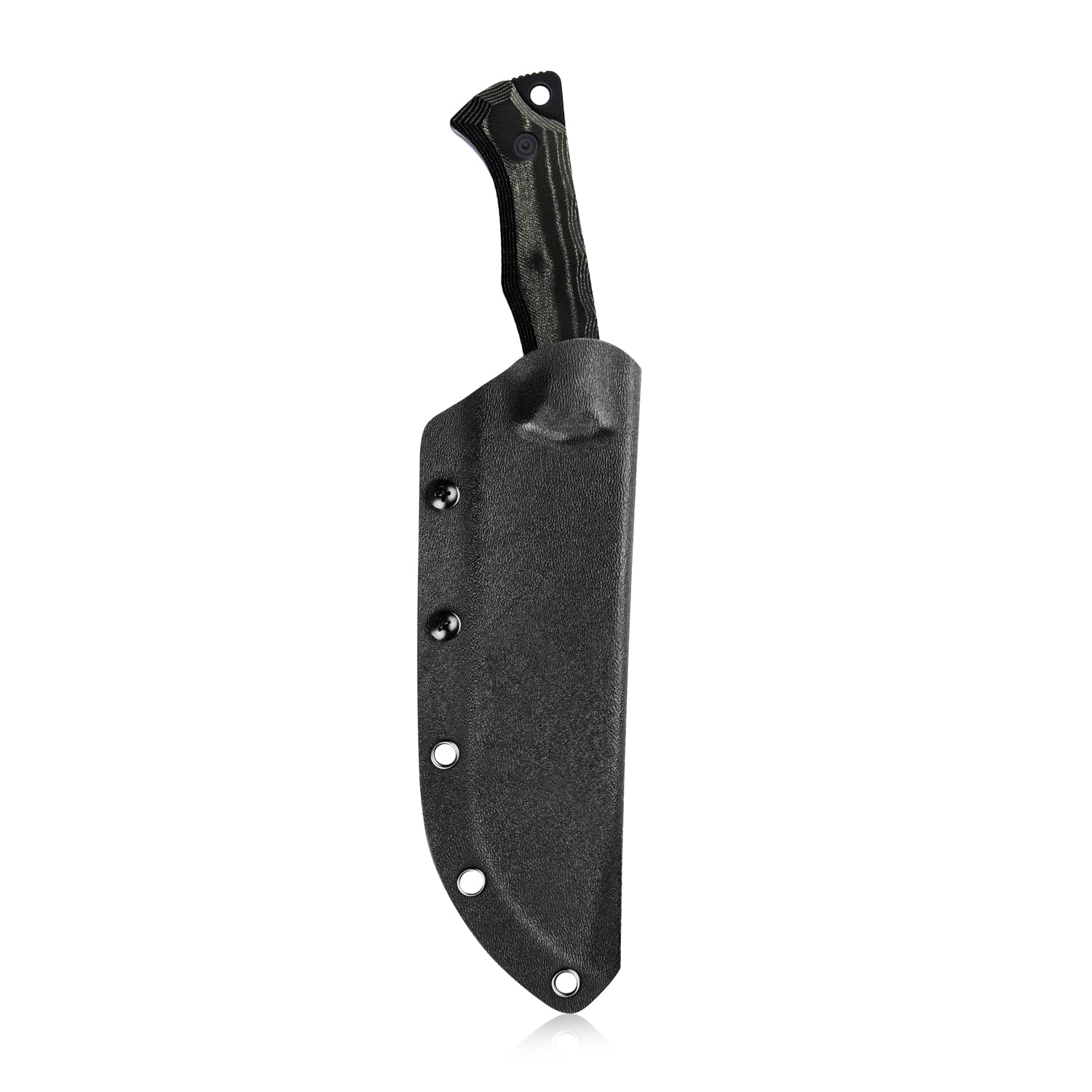 Kubey Machete KU241 Fixed Blade Outdoor Knife with G10 Handle Kurki Style Blade for Camping Hunting and Survival w/Black Kydex Sheath (Darkwashed)