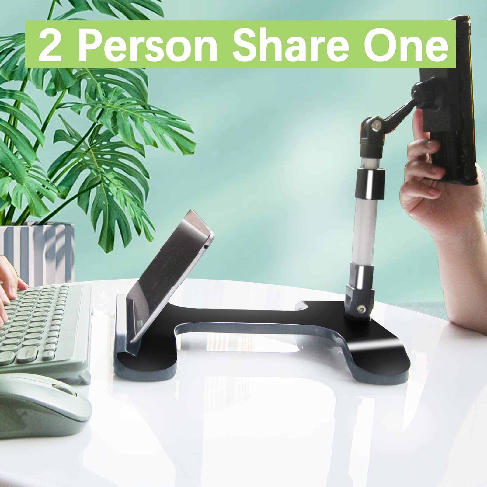 MNKXL Adjustable Foldable Tablet Stand for 4.5-20'' Devices - Anti-Slip Base, Rotatable, Lightweight, Compatible with iPhone, iPad, Samsung, Huawei