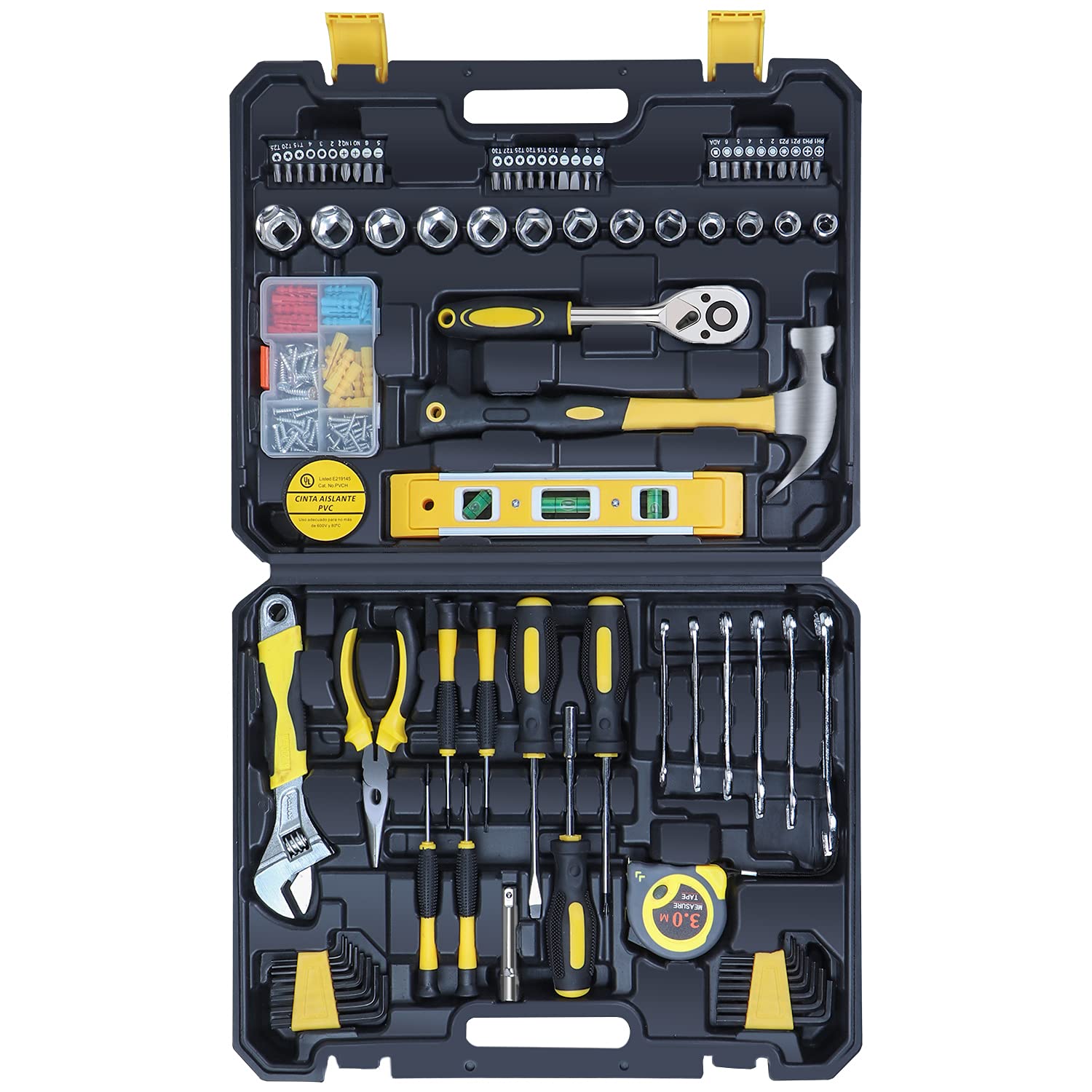 jar-owl Tool Kit Tool Set with Tool Case–Tools For Men and Women to Get Every Job Done–140 Piece Home Tool Kit For DIY and Quick Repairs