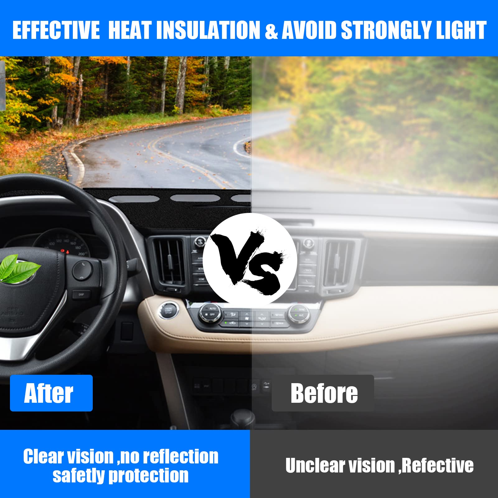 Kucalsfre Dashboard Cover Mat for Nissan Rogue 2021 2022 2023 Upgraded SuedeDashboard Mat Carpet Smoothly Nonslip Protector Sunshield No Glare Dash Cover for Car Interior (Black)