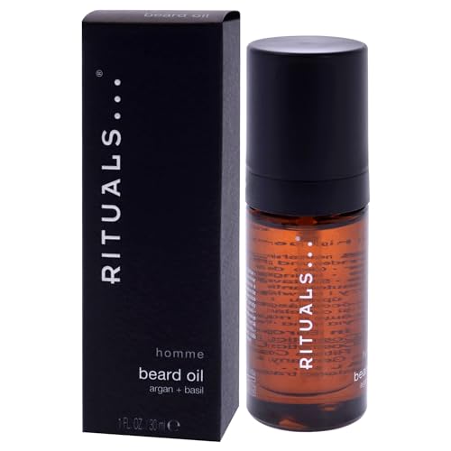 RITUALS Homme Invigorating Beard Oil - Nourishing & Conditioning Oil with Argan & Basil - 1.0 Fl Oz