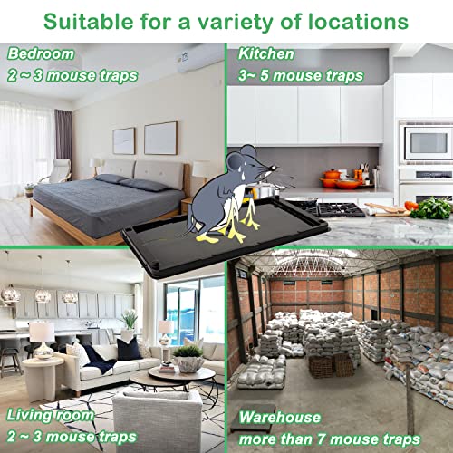 Mouse Trap, Glue Traps for Mice and Rats, Rat Traps Indoor,Heavy Duty Sticky Trap Mouse Insects Bed Bugs Spiders Cockroaches 10 Pack Large Size 10"×5"