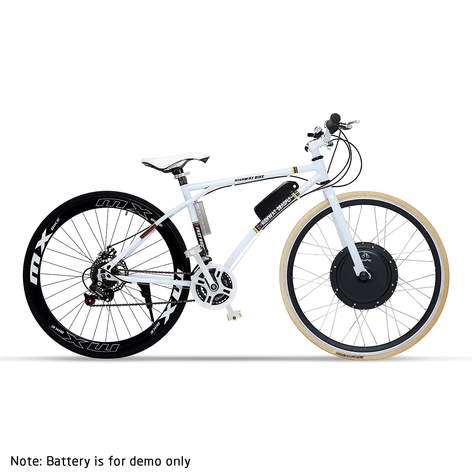JauoPay 48V 1000W Electric Bicycle Conversion Kit 26" E-Bike Front Hub Motor Wheel 28mile/h (45km/h) High Speed Brushless Gearless Hub Motor Kit